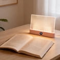 Book Light, Rechargeable Clear LED Flat Reading Light with 3 Colors ...