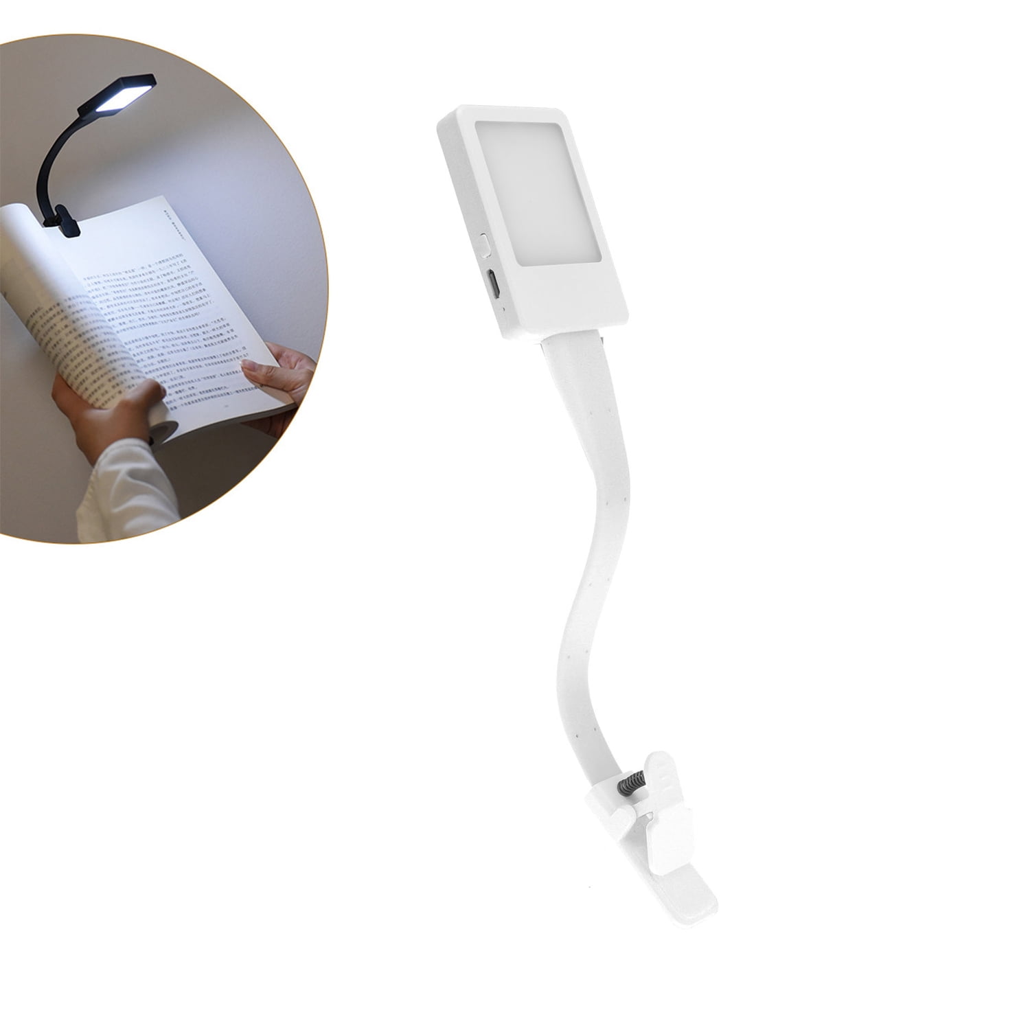 Book Light, Rechargeable Reading Light for Books in Bed, Super Bright ...