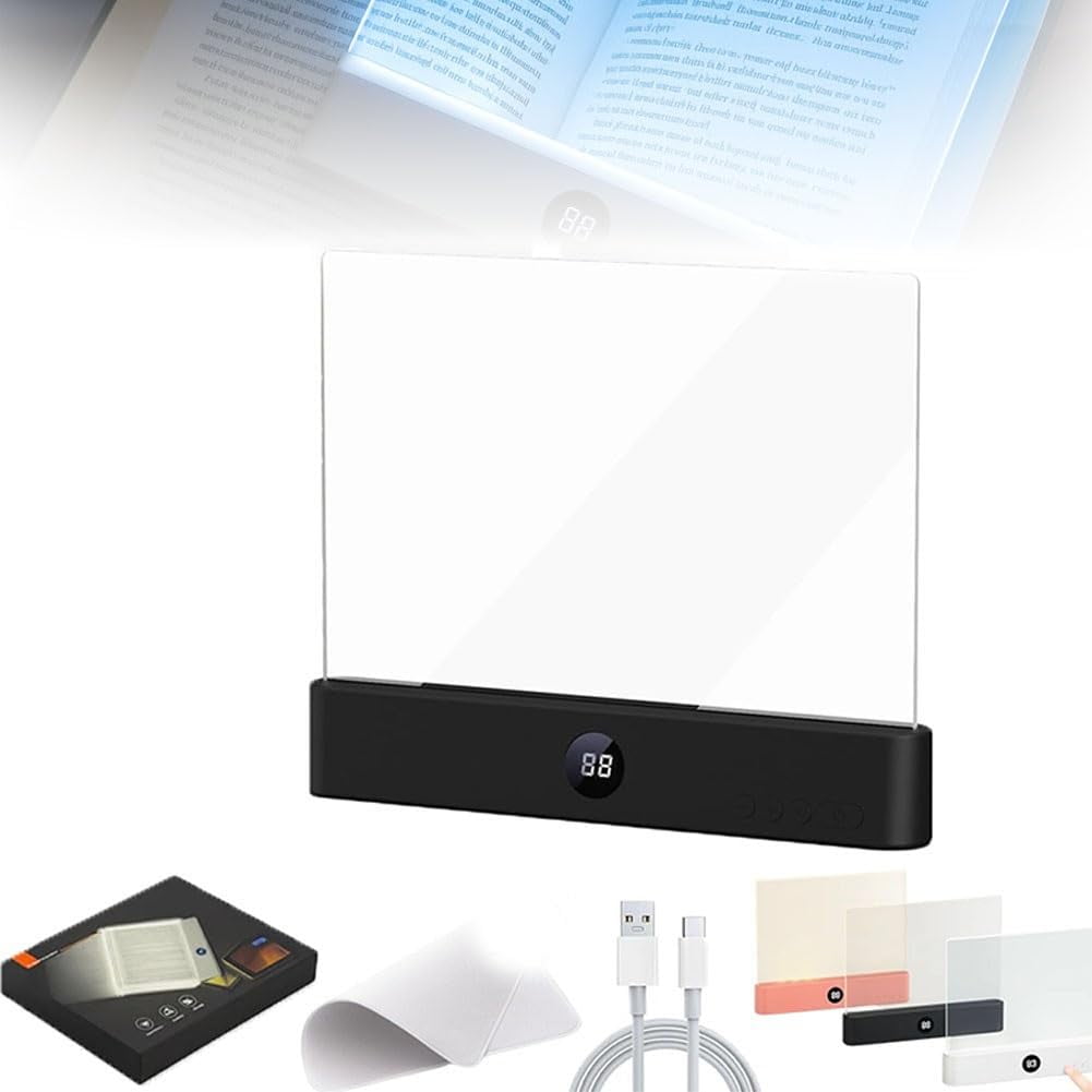Book Light Treasure Box, Rechargeable Book Page Light with Adjustment 3 ...