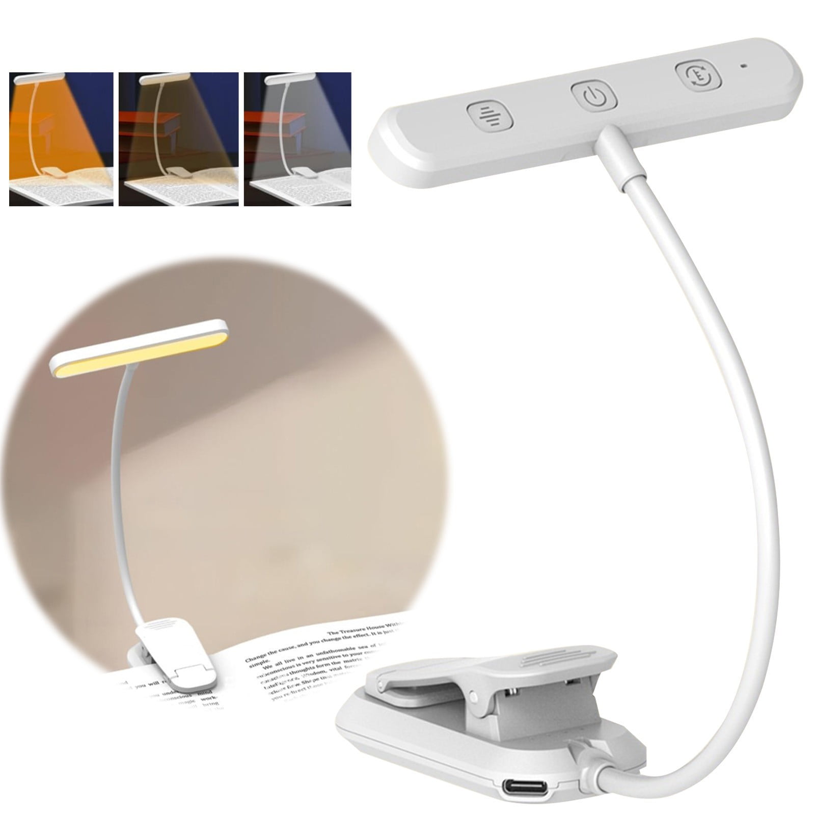 Book Light for Reading in Bed with Memory Function, Eye Caring 3 Color ...