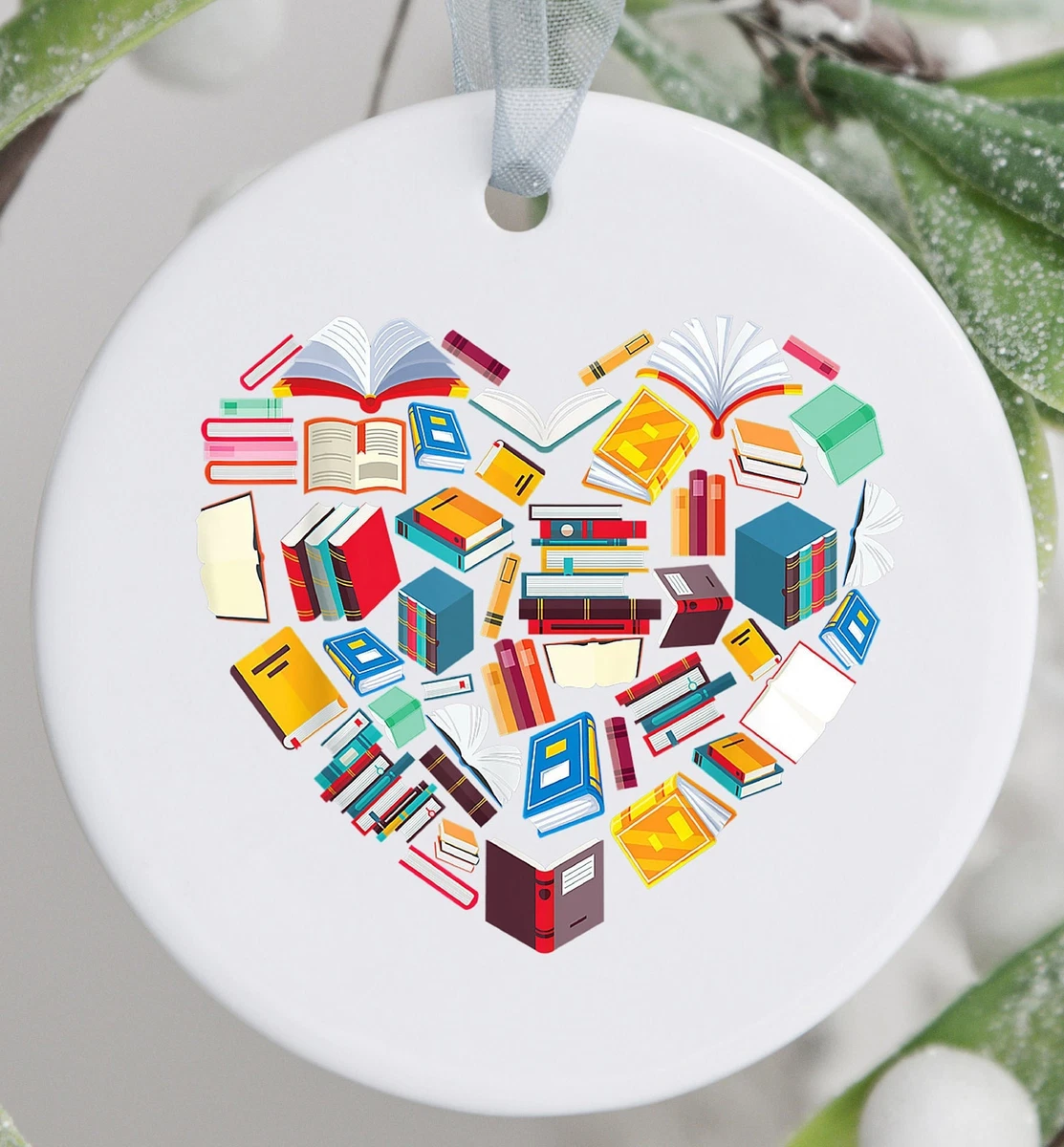 Book Love Ornament For Bookworm Book Lover Family Tree Keepsake 1PC ...