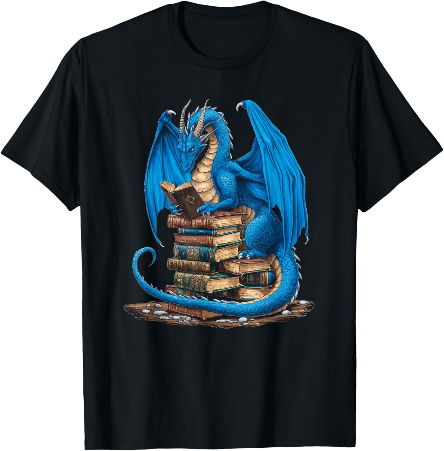 Book Lover Bookworm Reading Dragon T-Shirt - Walmart.com