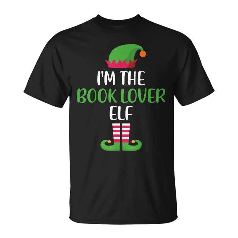 Book Lover Elf Family Matching Christmas Group Xmas Tshirt - Walmart.com