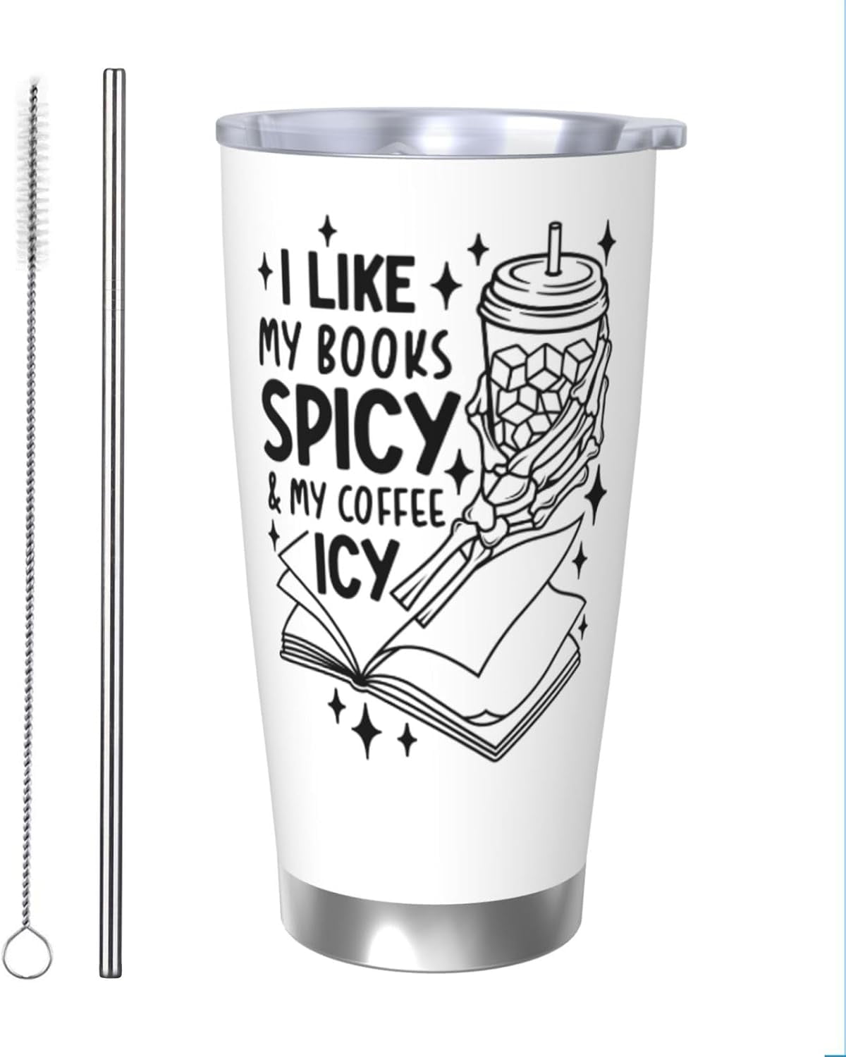 Book Lover Gifts for Women - Coffee Tumbler with Insulated Stainless ...