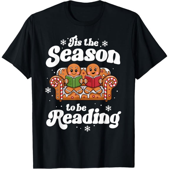 Book Lover Gingerbread Library Reading Bookaholic T-Shirt - Walmart.com
