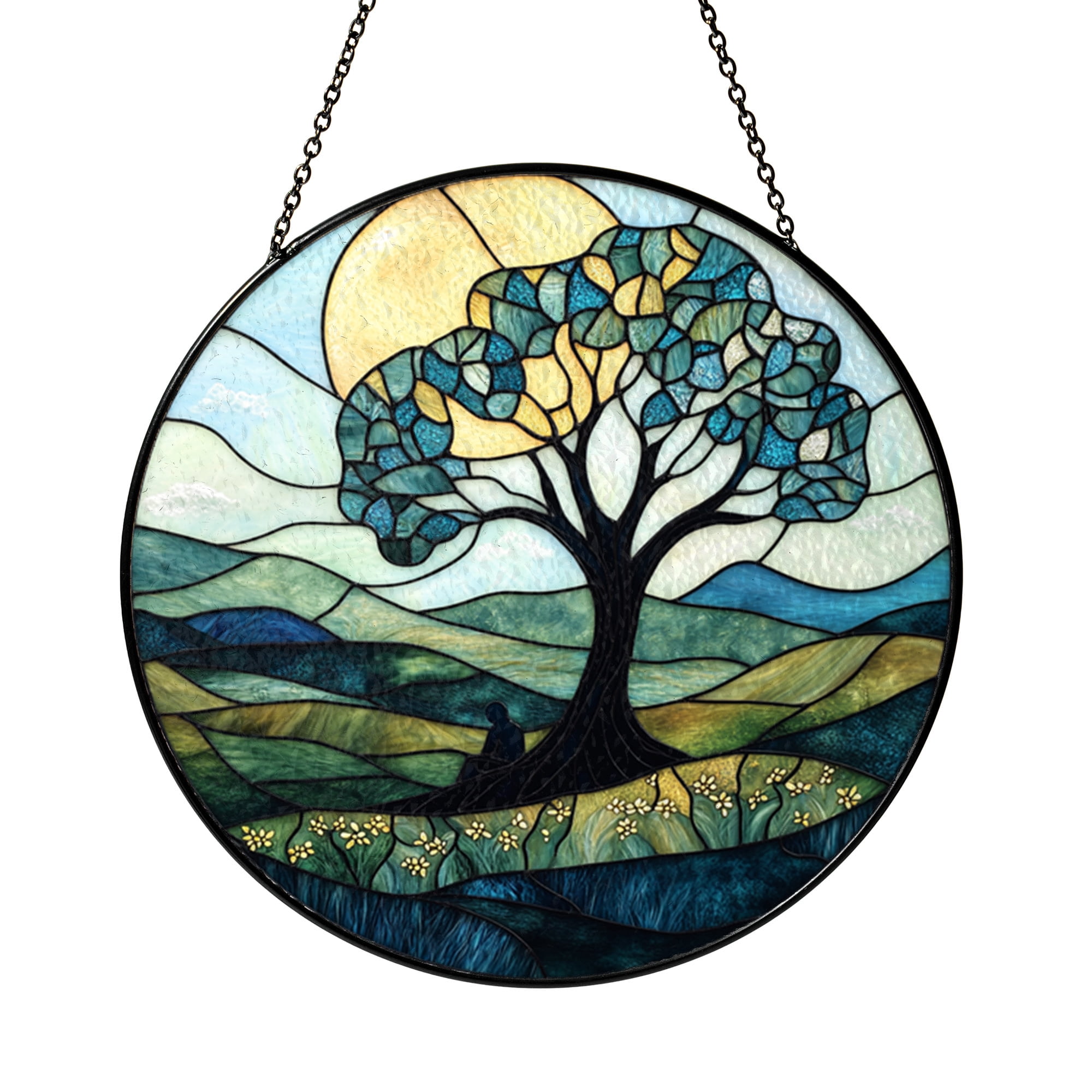 Book Lover Glass Suncatcher Window Hanging, Glass with Stained Glass ...