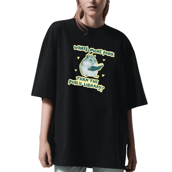 Book Lover Graphic T-Shirt, What’s More Punk Than The Public Library ...