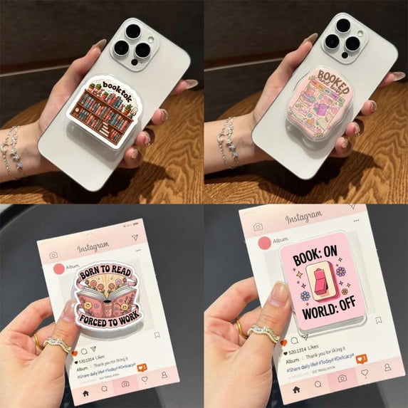 Book Lover Grip Set | Cute Bookish Magnetic Holders | Book Tok Shelf ...