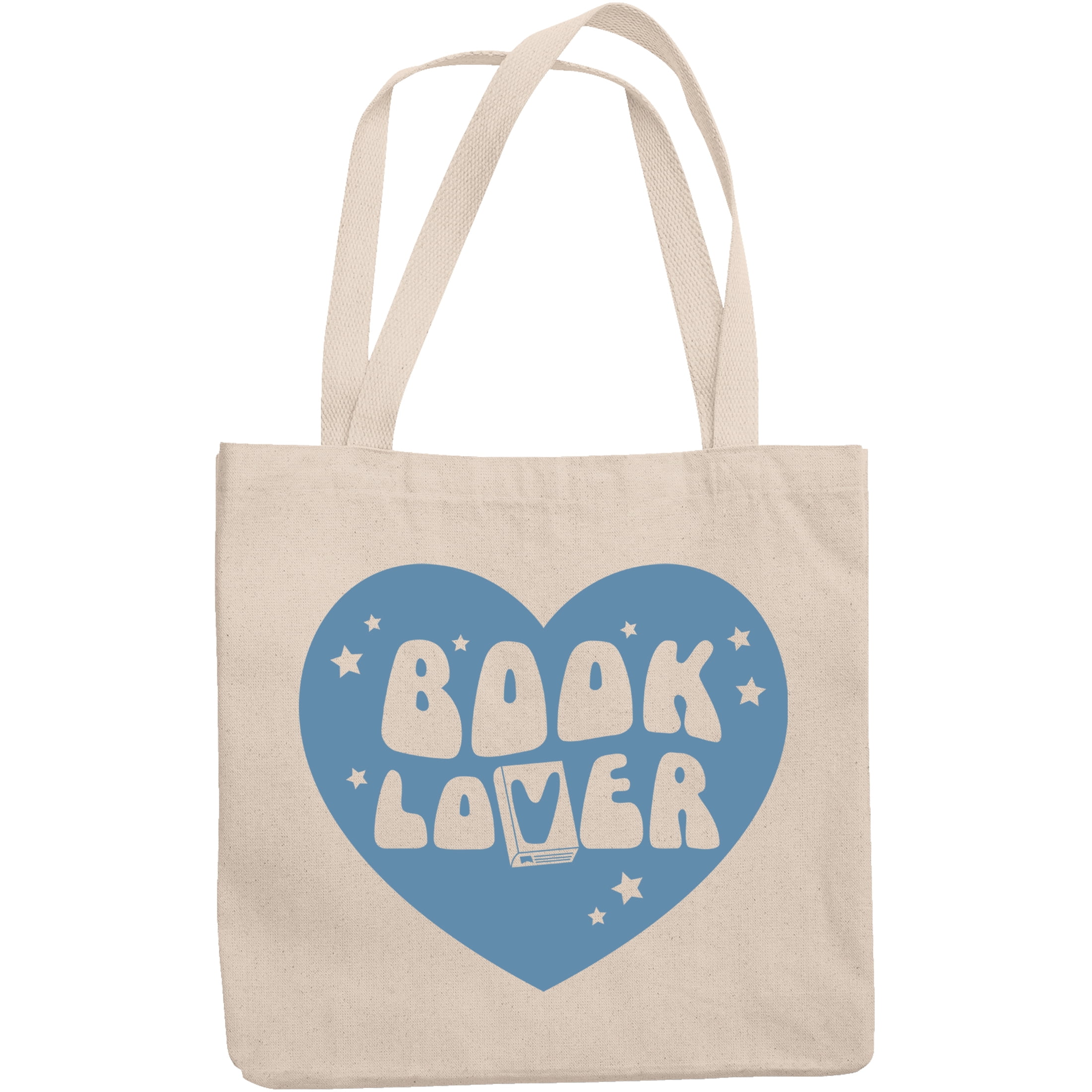 Book Lover Heart Art Merch Gift, 12oz Canvas Tote Bag - Walmart.com