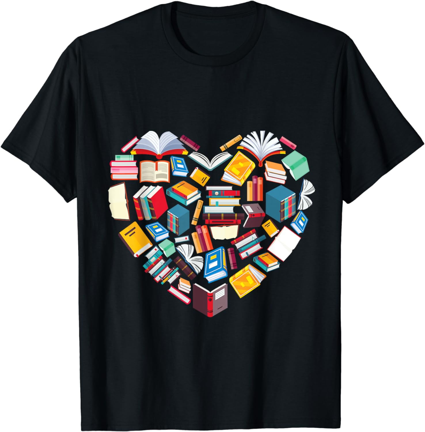 Book Lover Heart Shape reading club Librarian Library gifts T-Shirt ...