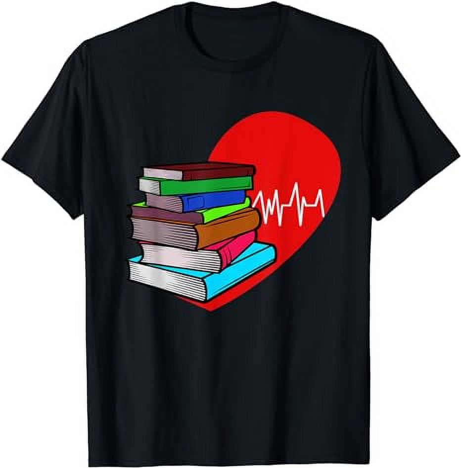 Book Lover Heartbeat Love Reading Book T-Shirt new read T-Shirt ...
