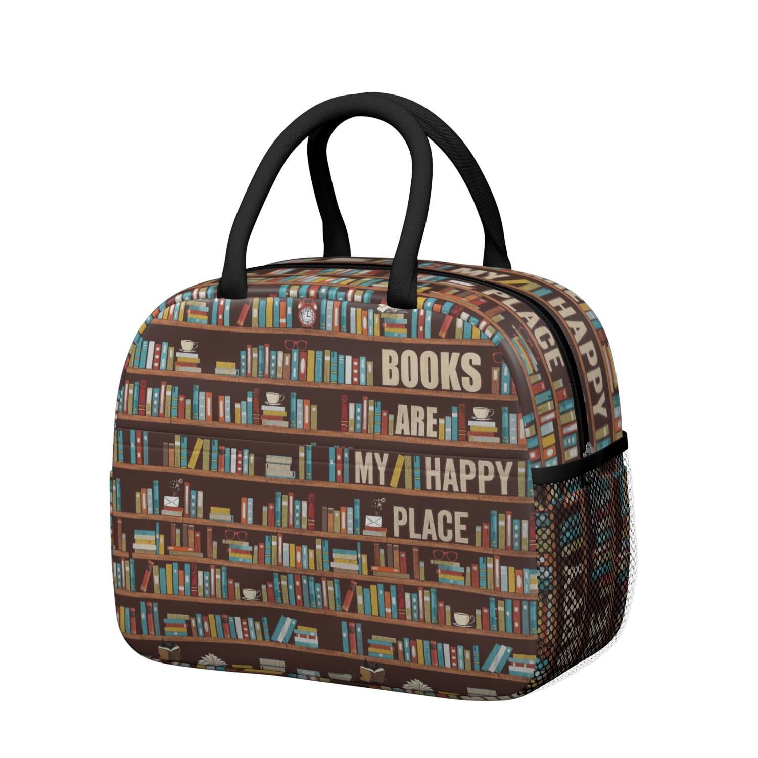Book Lover Insulated Lunch Bag – Reading Bookmark Design, Portable ...