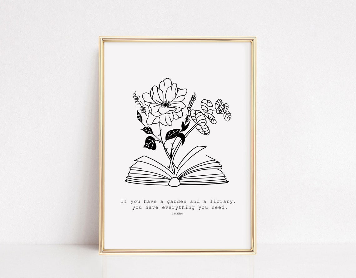 Book Lover, Love Reading Poster, Love Books Poster, Gardener, Garden ...