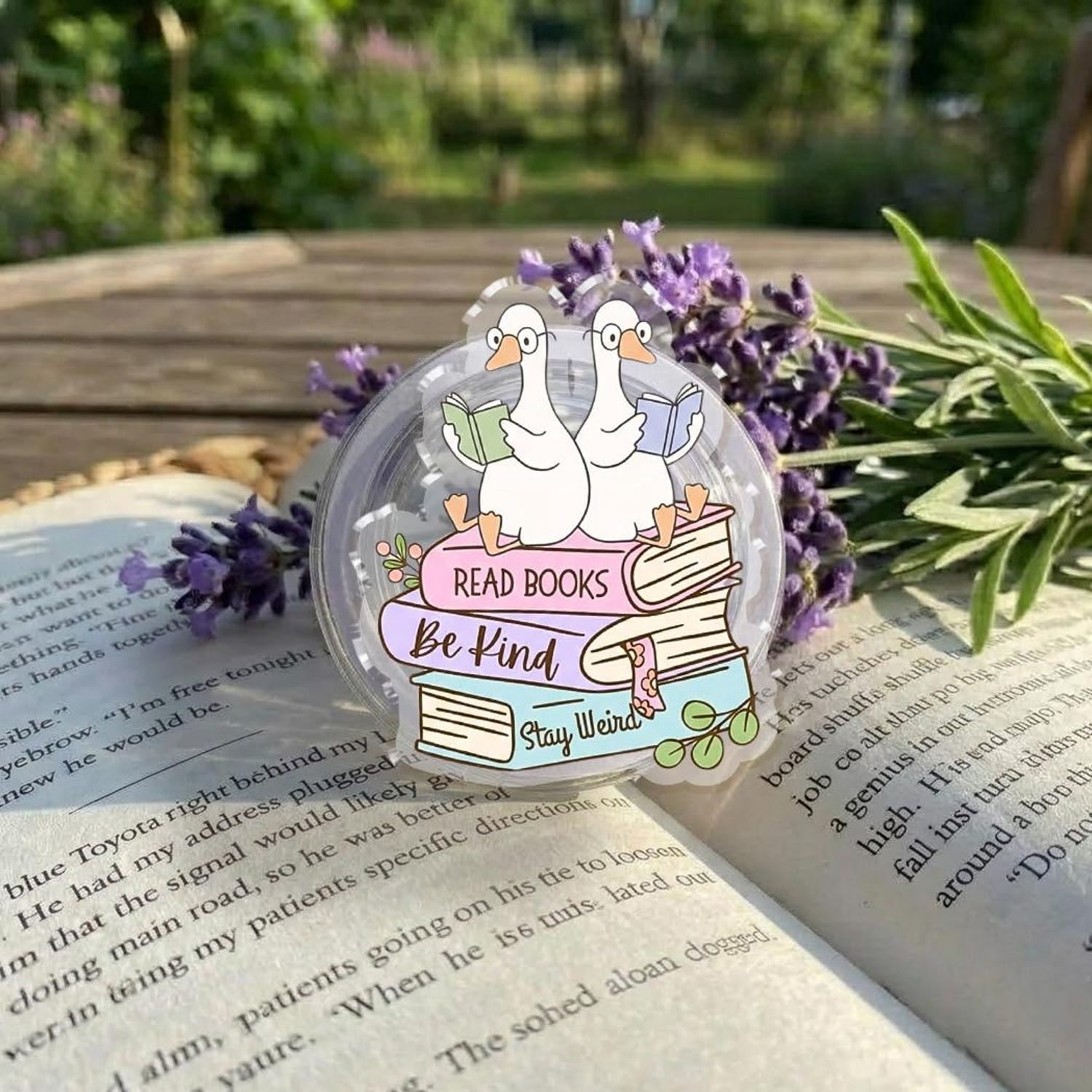 Book Lover Phone Grip: Acrylic Magnetic Holder for Readers - Walmart.com