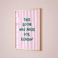 Book Lover Pink Striped Reading Poster Unframed Paper Print - Walmart.com