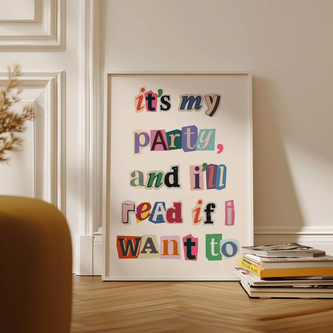 Book Lover Poster "I'Ll Read If I Want To" Typography Poster Decor ...