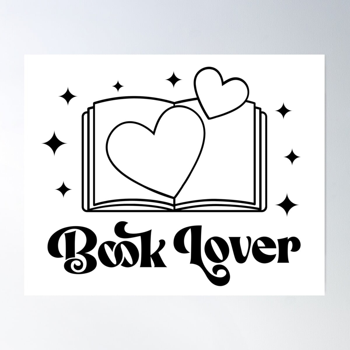 Book Lover Poster Wall Art, Modern Wall Decor For Living Room Bedroom ...