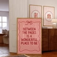Book Lover Print, "Between The Pages" Bookshelf Art Book Lover Gift ...