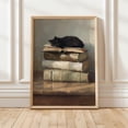 Book Lover Print Stack Of Books Painting Book Lover Gift Bookworm Print ...