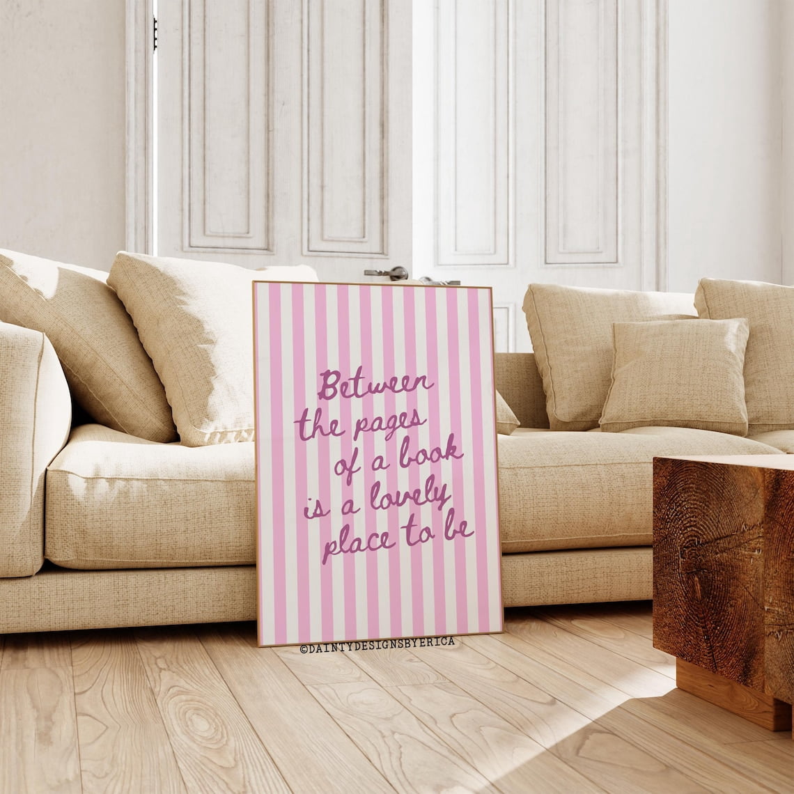 Book Lover Quote Reading Wall Art, Stretched Canvas Size 12x18 ...