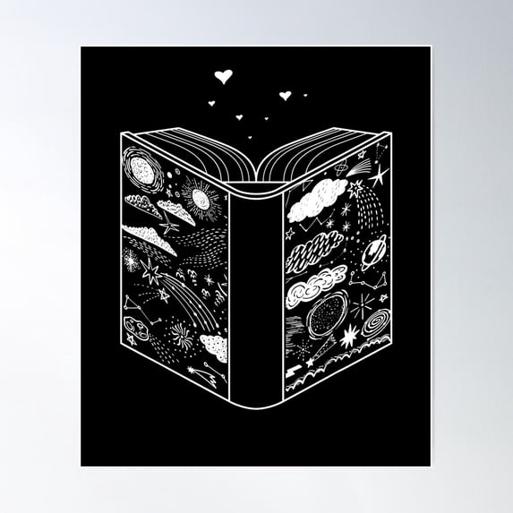 Book Lover Reader Bookworm Reading Poster Wall Art Modern Wall Decor ...