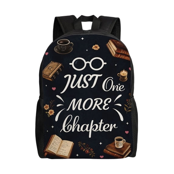 Book Lover Reading Backpack Full Front Print Travel Laptop Bag for Men ...