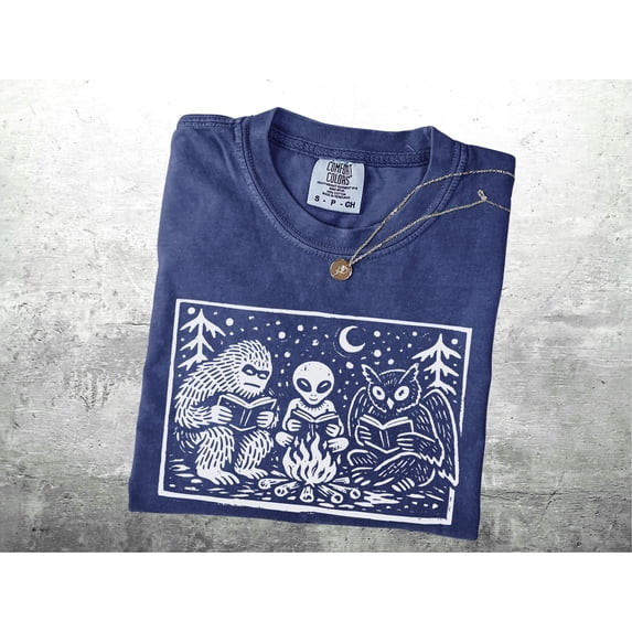 Book Lover Shirt Cryptid Book Club Reader Gift Womens Mens Tshirt ...
