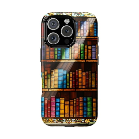 Book Lover Stained Glass Phone Case Bookish Reader iPhone 17 through 11 ...
