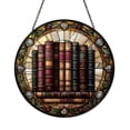 Book Lover Stained Glass Suncatcher – Reading Theme Decorative Window ...