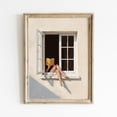 Book Lover Wall Art | Minimalist Window Print | Calm Summer Window ...