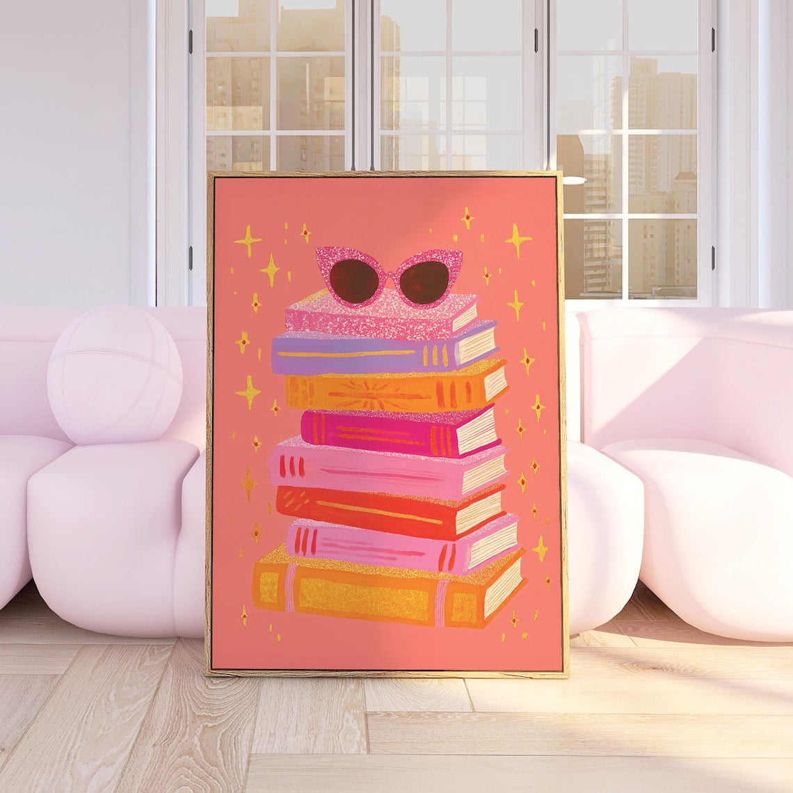 Book Lover Wall Art Pink Aesthetic Print Coquette Reading Decor Girly ...