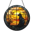Book Lover Window Decor – Black Cat Stained Glass Look - Walmart.com