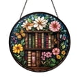 Book Lover Window Hanging Stained Glass Suncatcher, Literary Reading ...