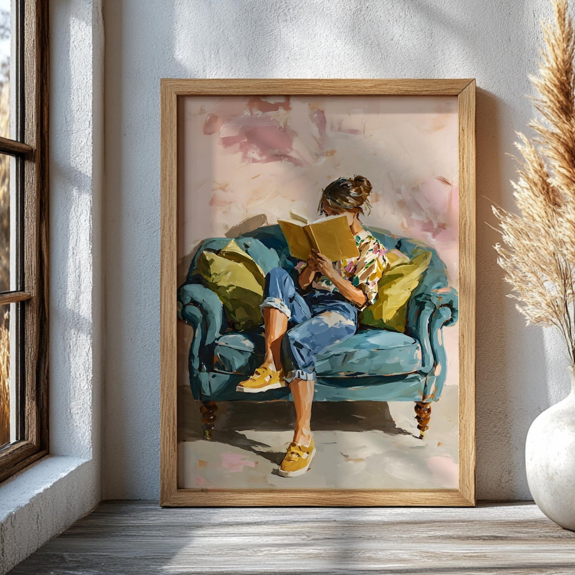 Book Lover Woman Reading Cozy Reading Nook Literary Readers And ...