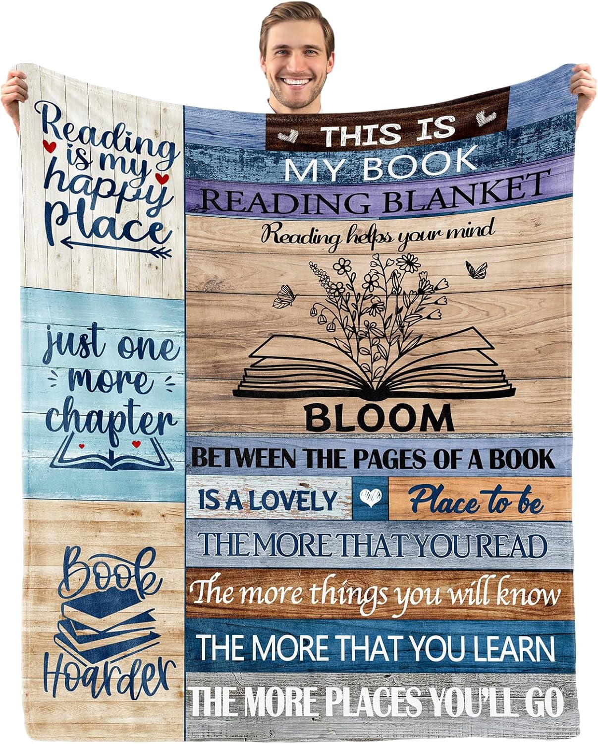 Book Lovers Blanket, Gifts for Readers, Librarian & Book Club Gifts ...