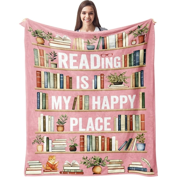 Book Lovers Gifts Blanket - Librarian Gifts Throw Blankets 60"x50 ...