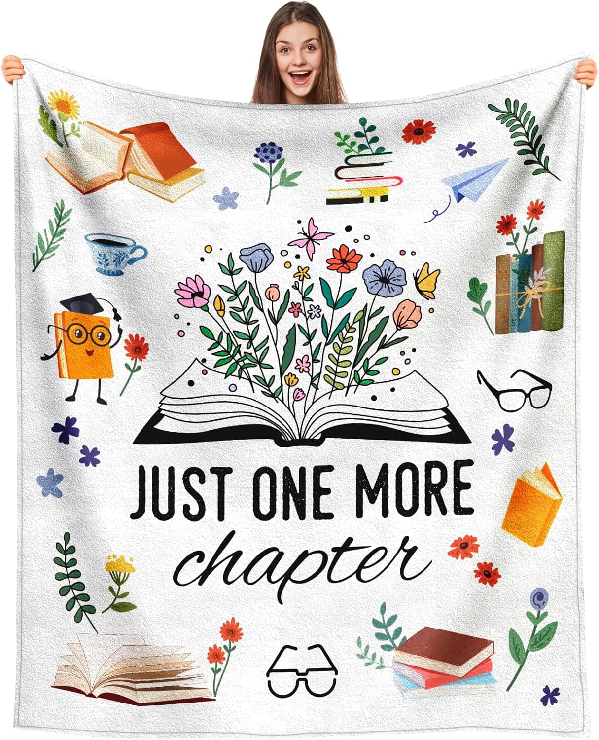 Book Lovers Gifts, Bookish Throw Blanket for Women and Men, Reading ...