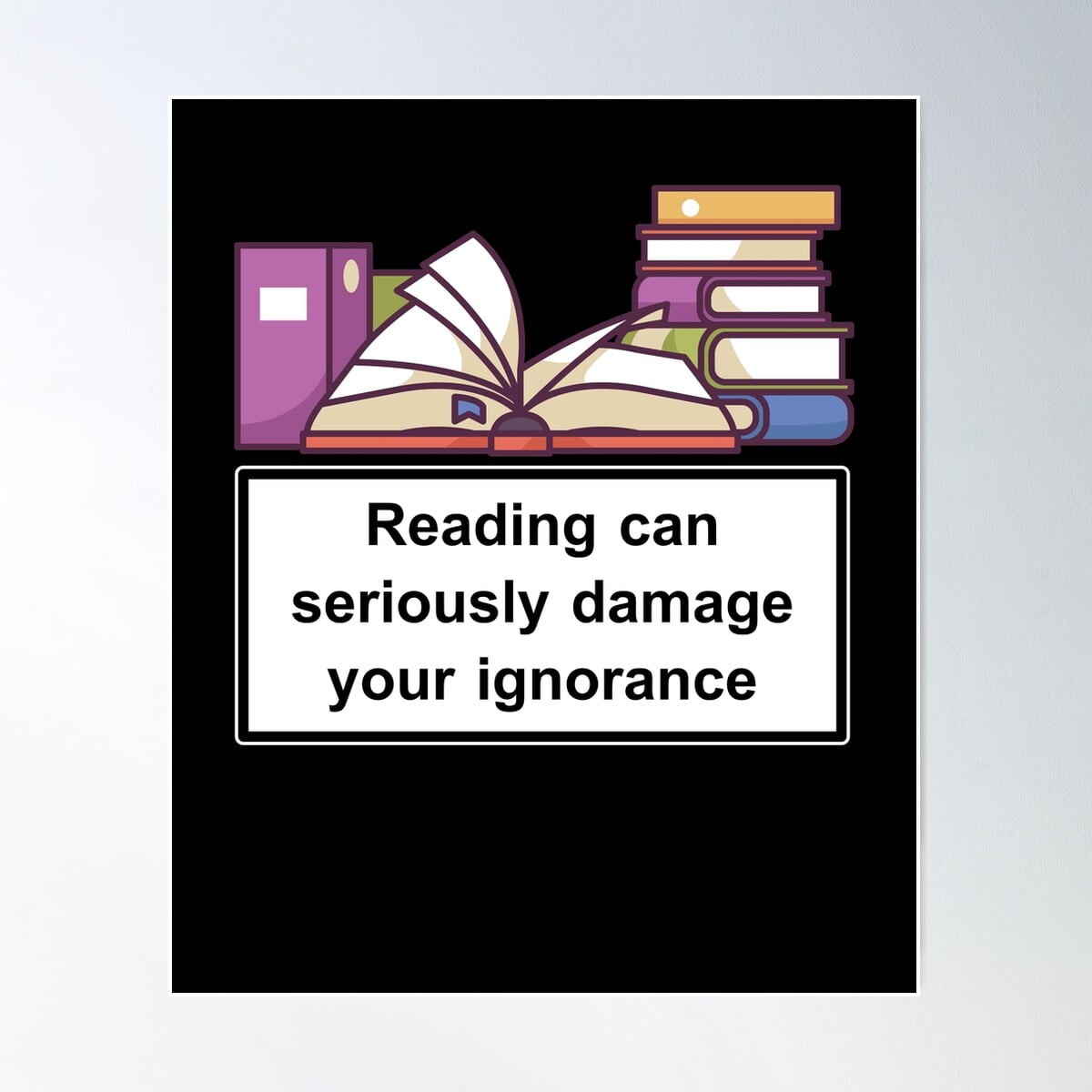 Book Lovers Gifts Bookworm Bibliophile Poster Wall Art, Modern Wall ...