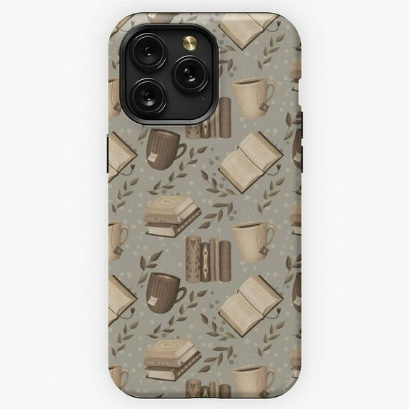 Book Lovers Pattern Rusty Tone Design iPhone Case 17 to 11 Pro Max ...