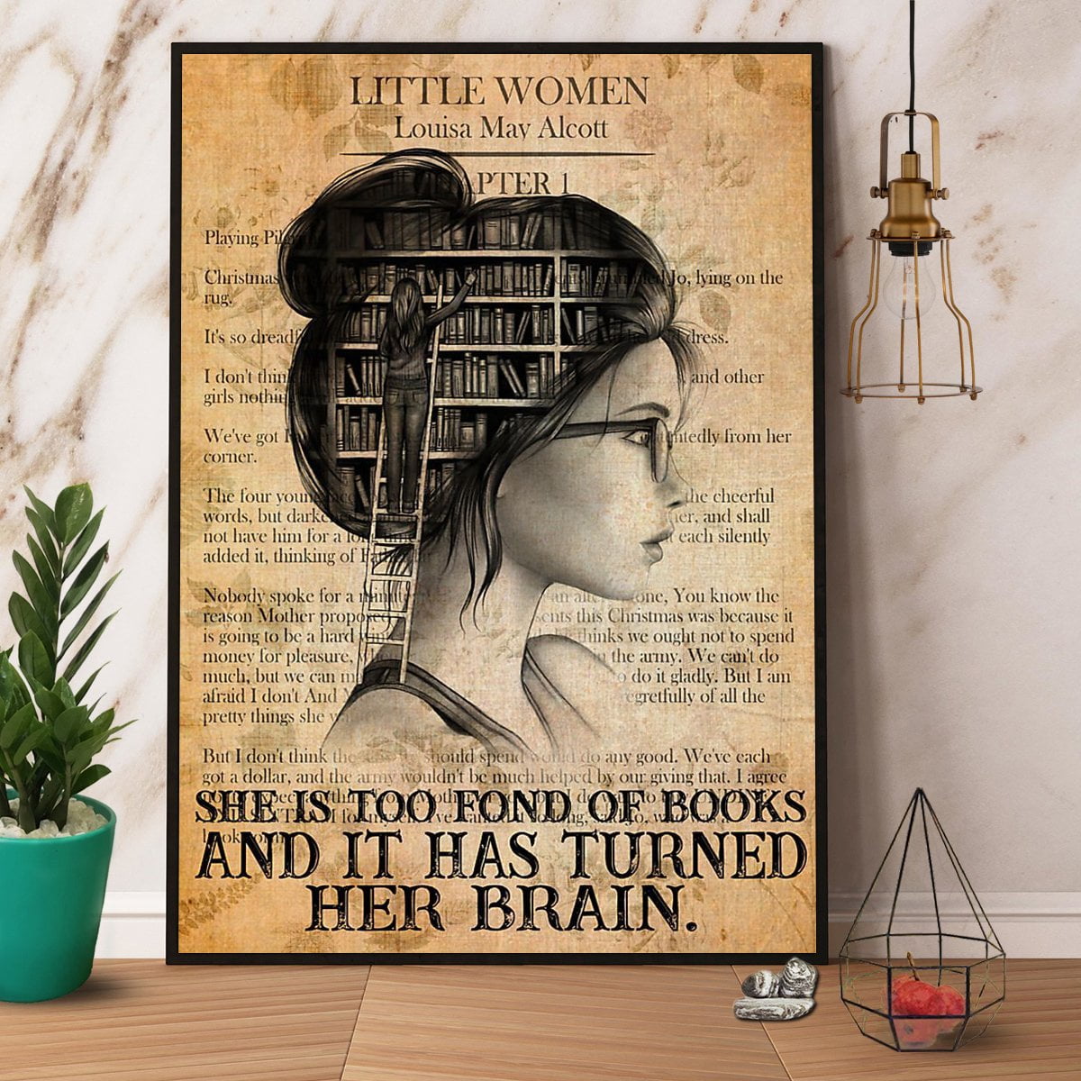 Book Lovers She Is Too Fond Of Books It Has Turned Her Brain Paper ...