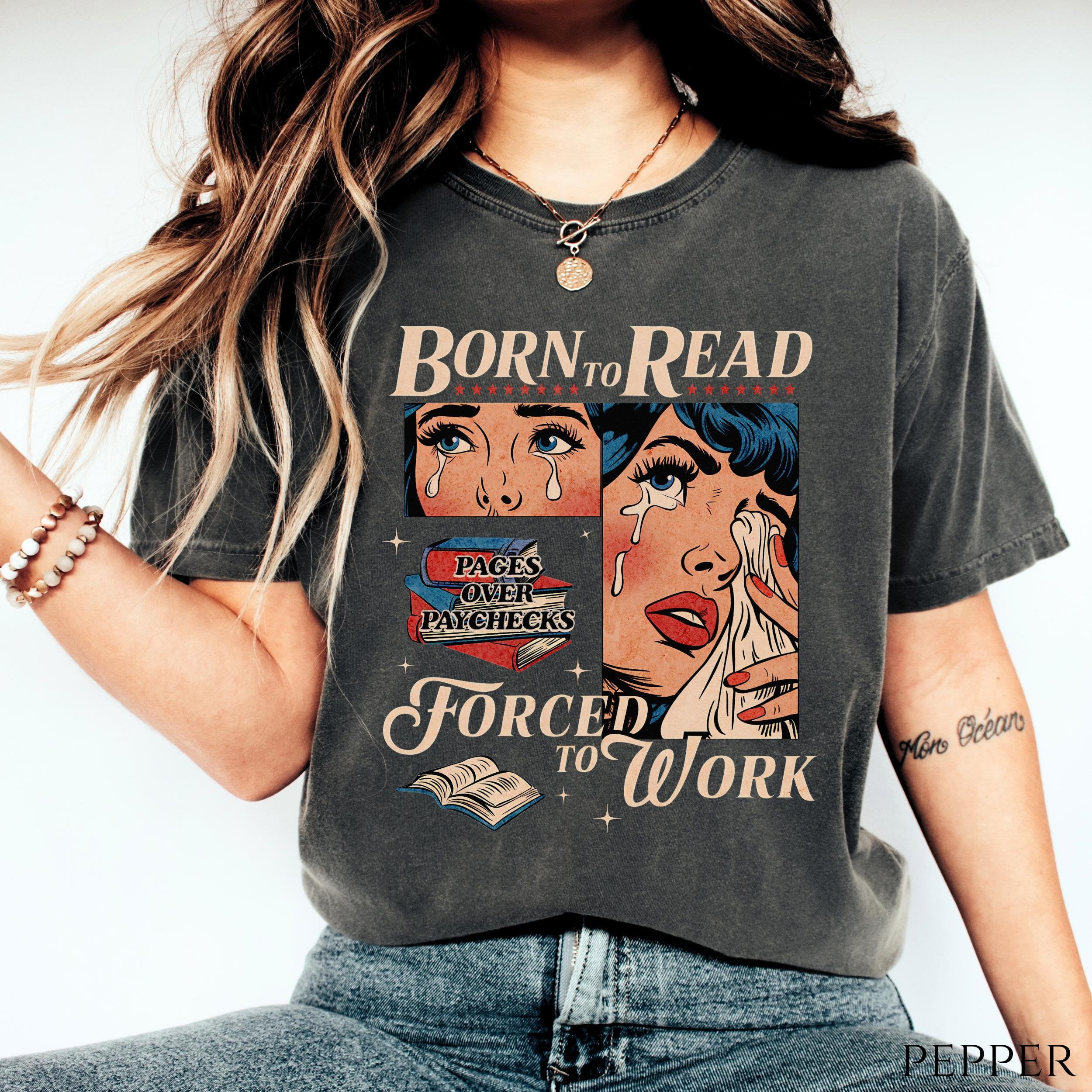 Book Lovers T-Shirt, Funny Reader Books Addict Tee, 90s Y2K Retro ...