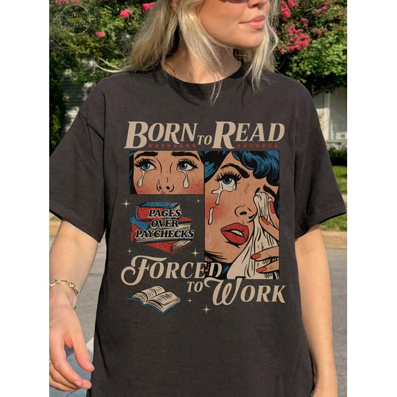 Book Lovers T-Shirt, Funny Reader Books Addict Tee, 90s Y2K Retro ...