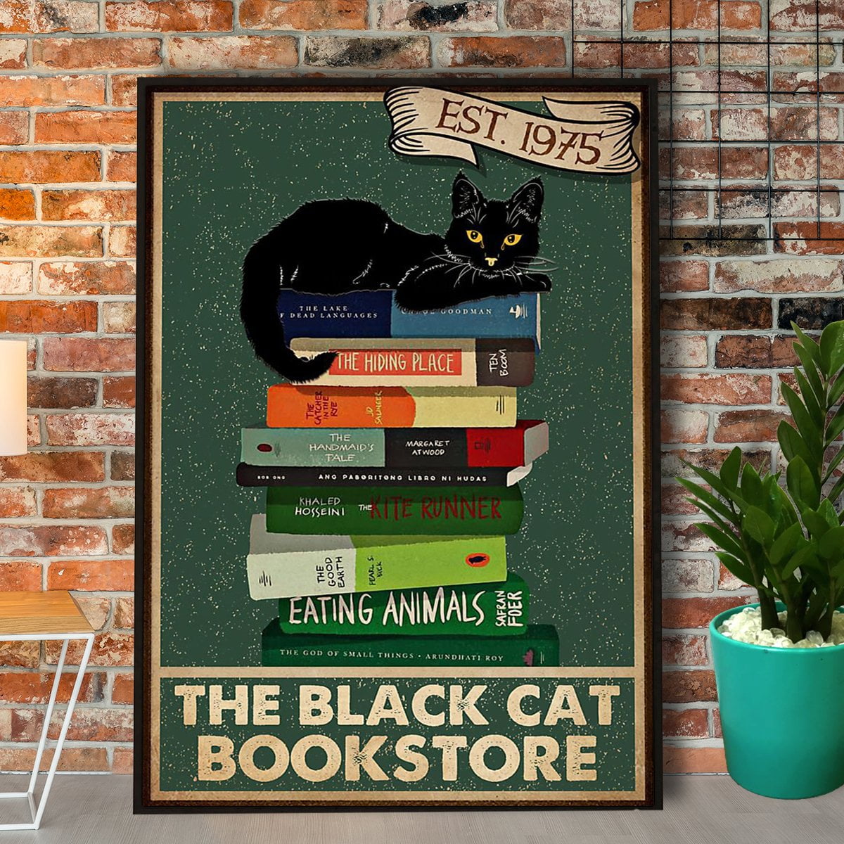 Book Lovers The Black Cat Bookstore Reading Paper Poster No Frame Matte ...