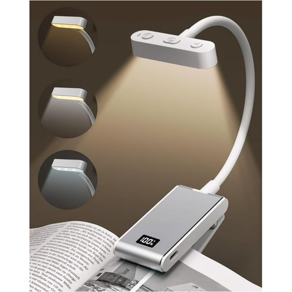 Book Loves Gifts, Rechargeable Book Light, Brightness Adjustable for ...