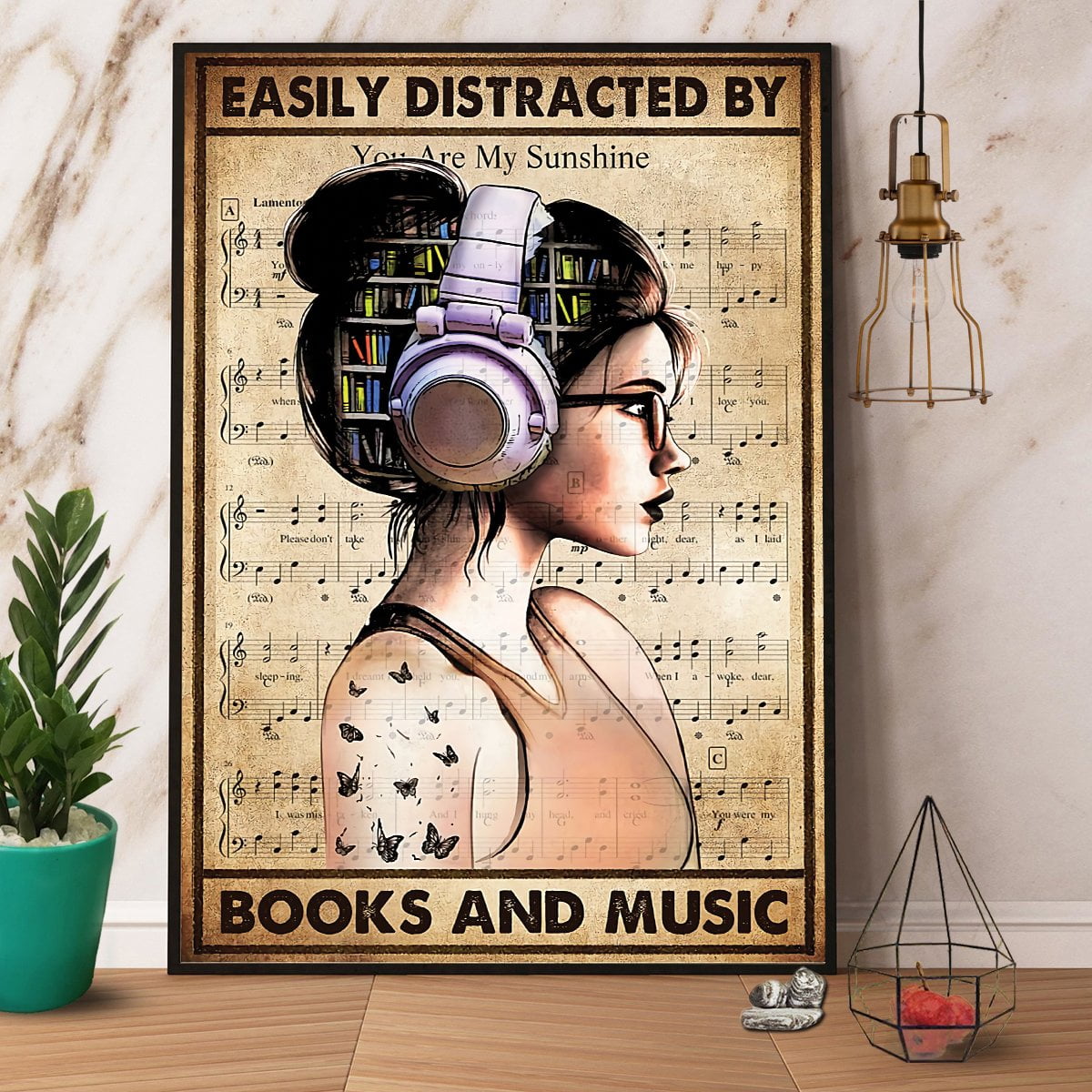 Book & Music Girl Easily Distracted By Book And Music Loved Music ...