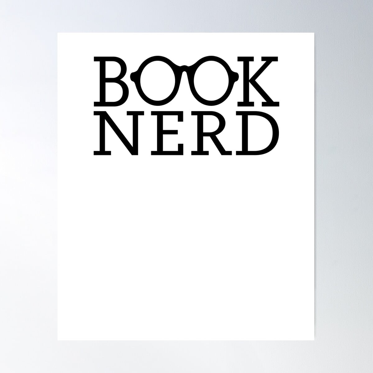 Book Nerd Poster Wall Art, Modern Wall Decor For Living Room Bedroom ...