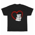 Book Nerd Red Heart Shape Book Lover Reading Librarian Bookworm T-Shirt ...