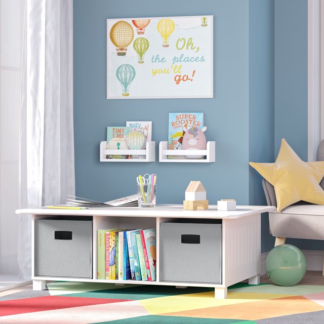 RiverRidge Kids Desk, Activity and Play Table with 6 Storage Cubbies ...