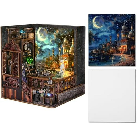 Book Nook Kit, Book Nook Kits for Adults, DIY Miniature Dollhouse Kit ...