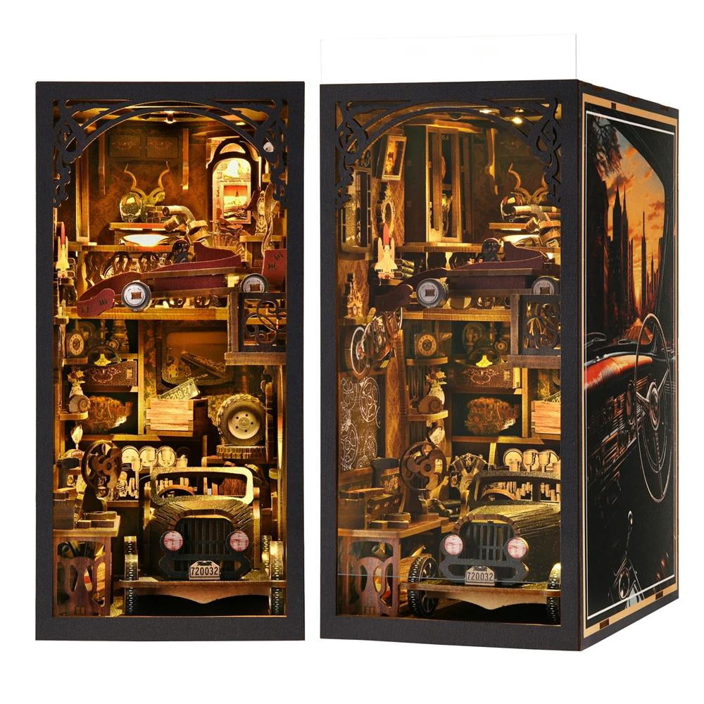 Book Nook Kit Classic Car F1 DIY Wooden Puzzle Bookshelf Insert Decor ...